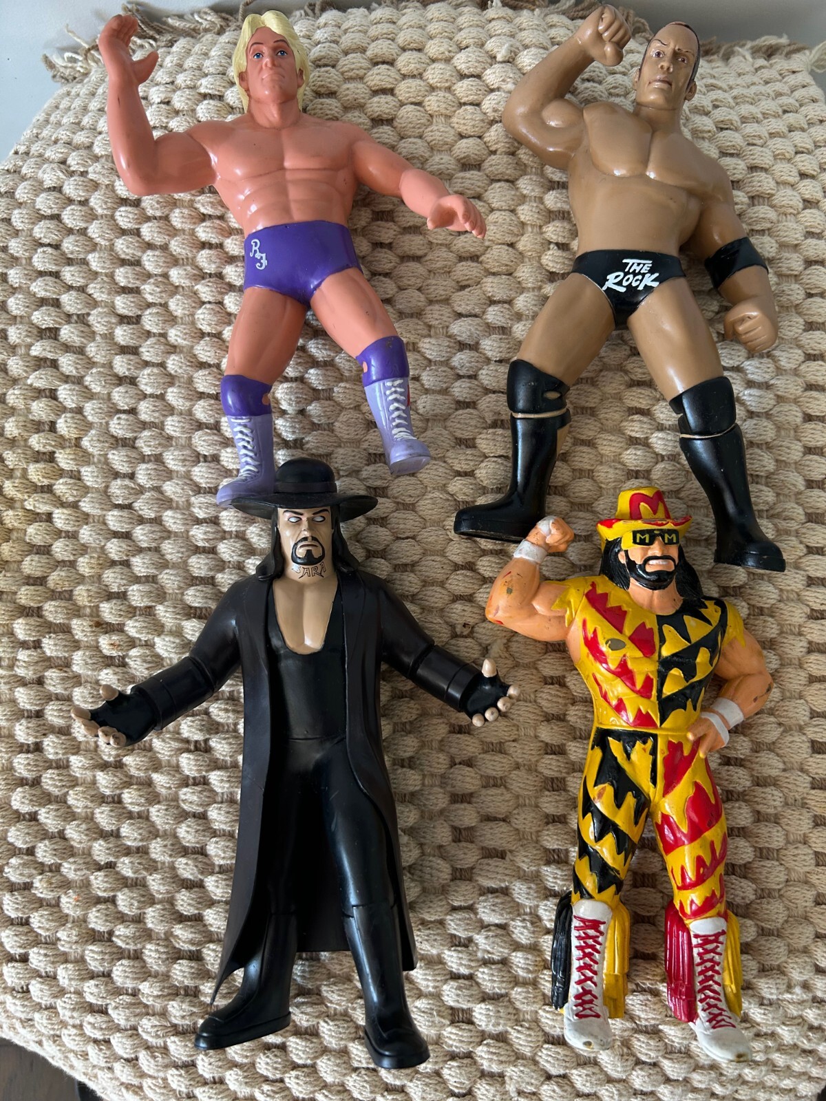 Lot of 8 Vintage Figures of Undertaker Warrior Macho Man Andre Giant ...
