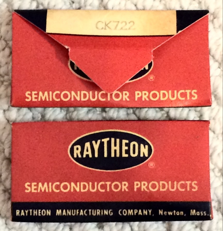 NEW NOS Raytheon Blue Transistor CK722 With Packet Tested With Specs | eBay