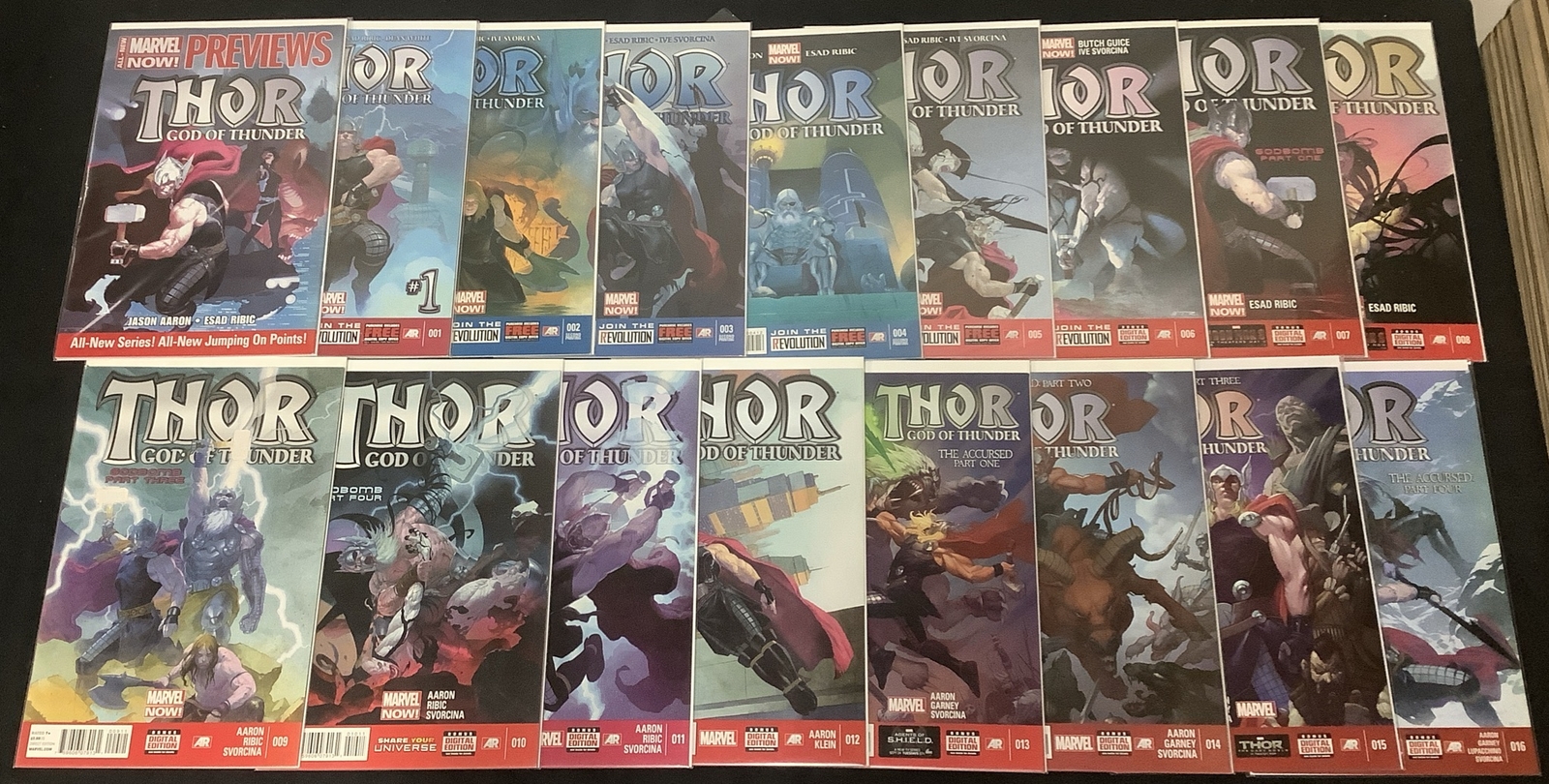 Thor God Of Thunder #1-16 + Marvel Now Previews #2, Gore The God ...