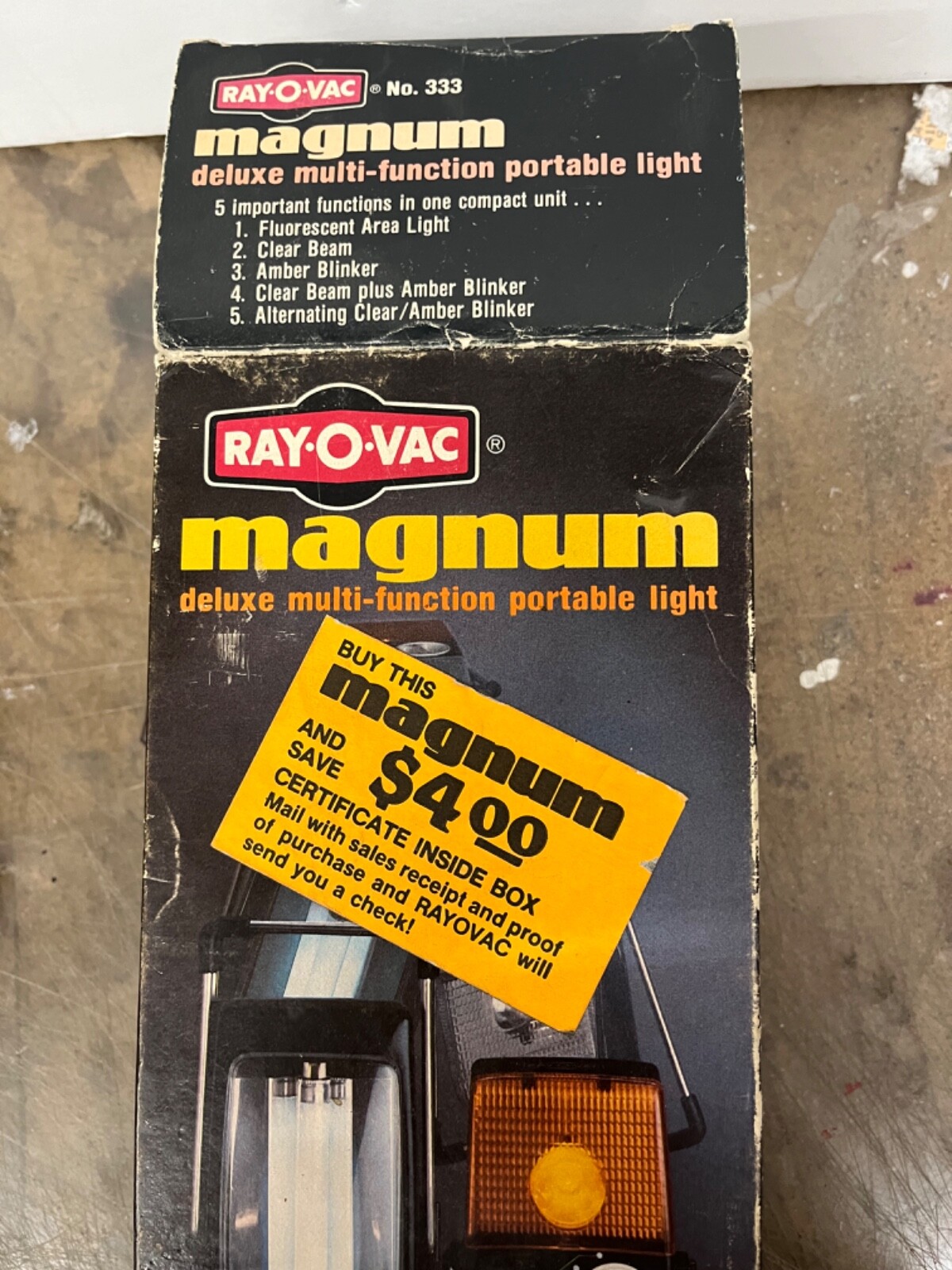 NOS Vintage Ray-O-Vac Magnum DELUXE Multi-Function Flashlight No.333 | eBay