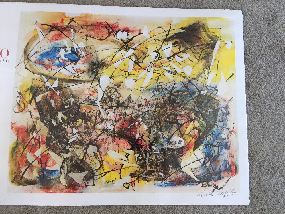 Kenneth Callahan Rare Signed poster 92/100 PONCHO Auction 1982 | eBay