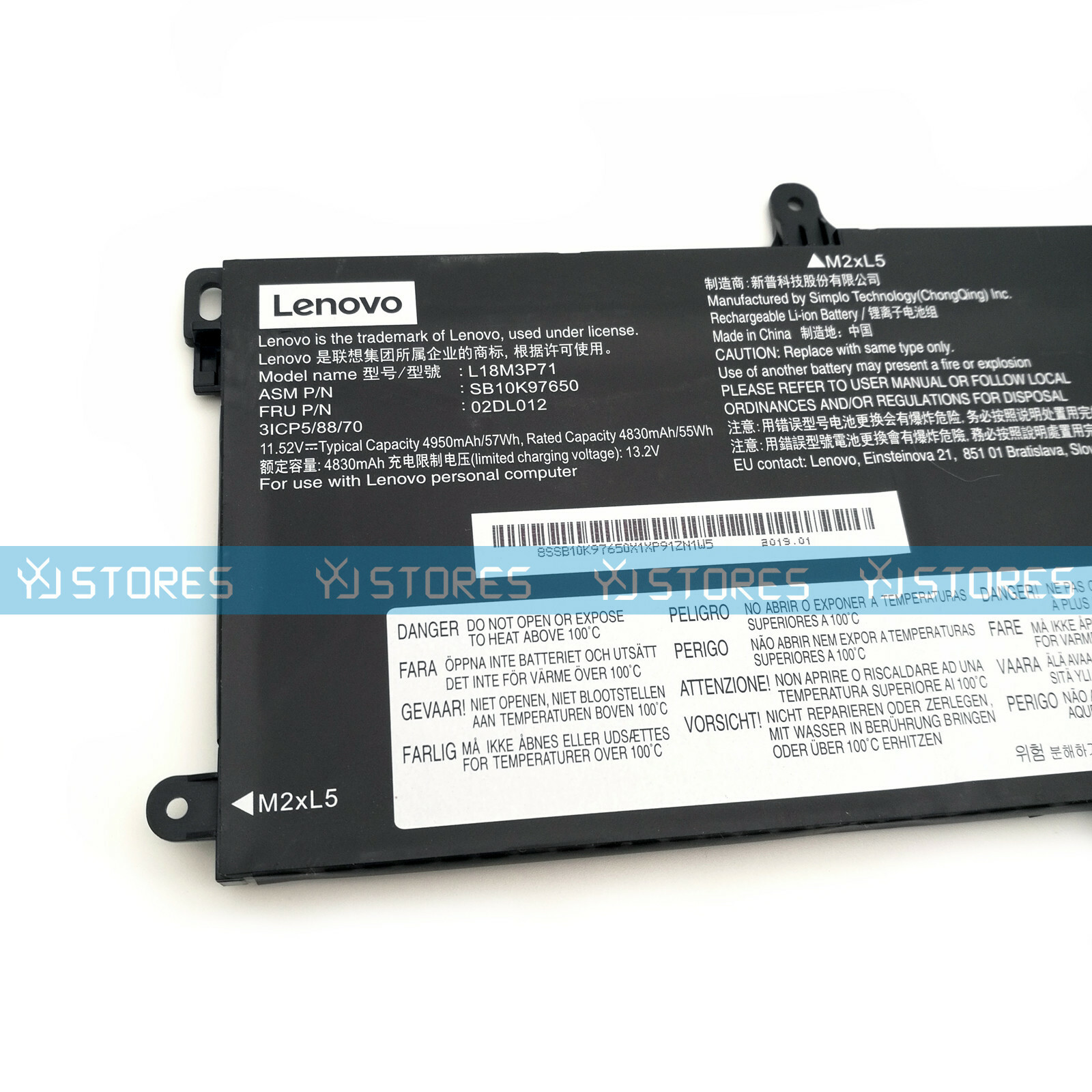 Genuine L18L3P71 L18M3P71 02DL011 02DL012 Battery for Lenovo ThinkPad ...
