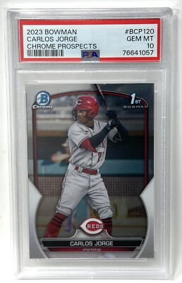 Carlos Jorge Cincinnati Reds 2023 Bowman Chrome Prospects PSA 10 | eBay