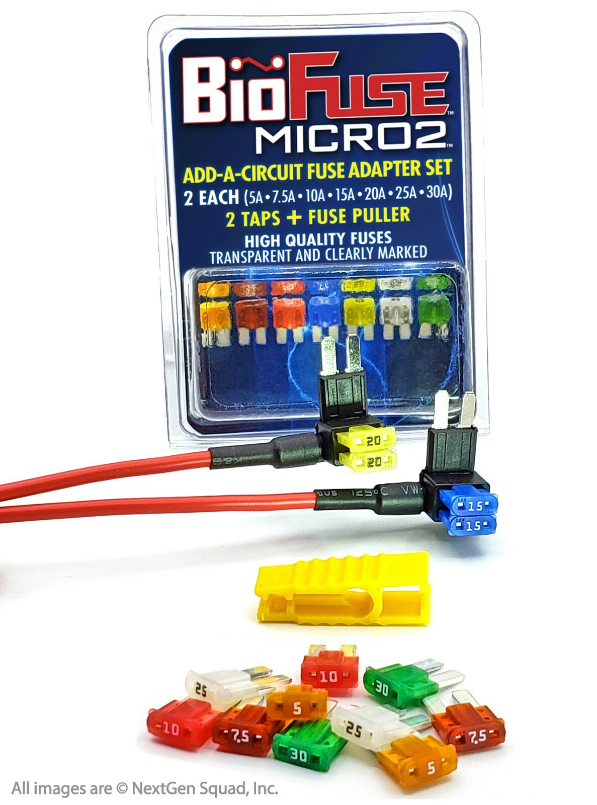 BioFuse® Micro2 Add Circuit Fuse Tap Adapter Set - 2 Holders - 14 Fuses ...