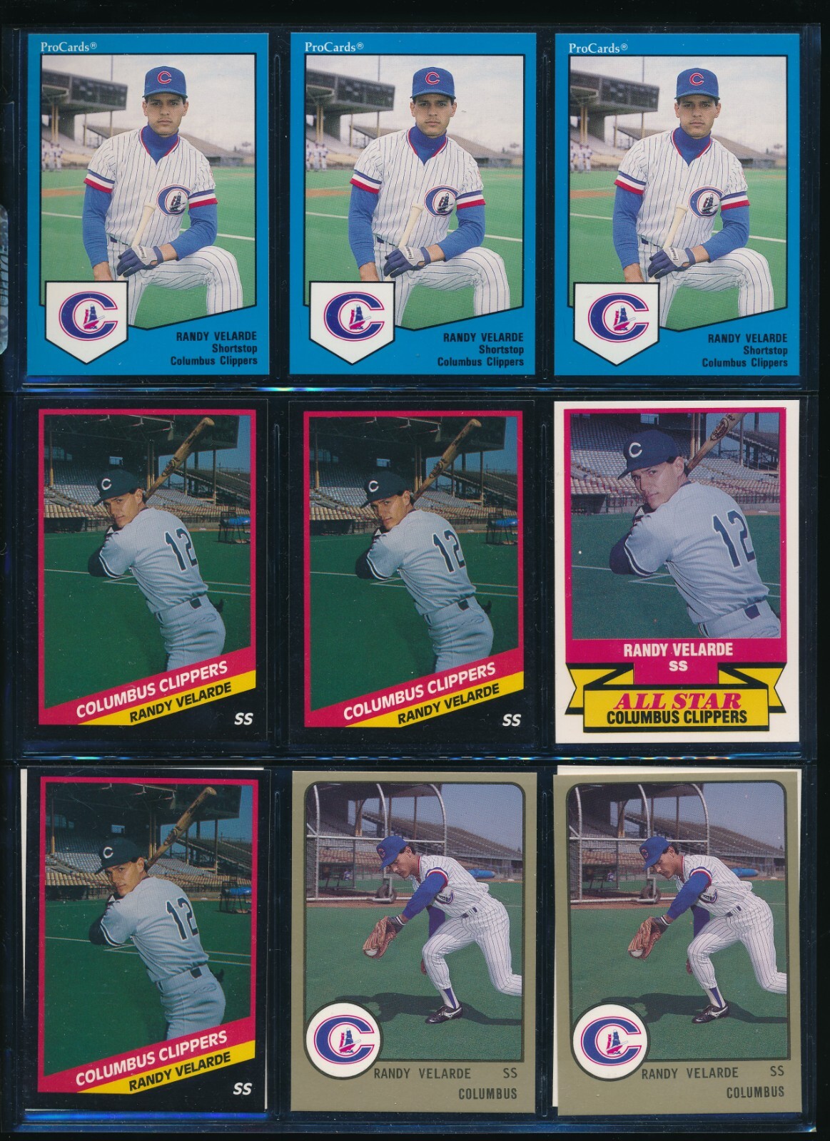 Lot (11) Randy Velarde 1988 CMC #17 #20 ProCards #3741 324 Clippers ...
