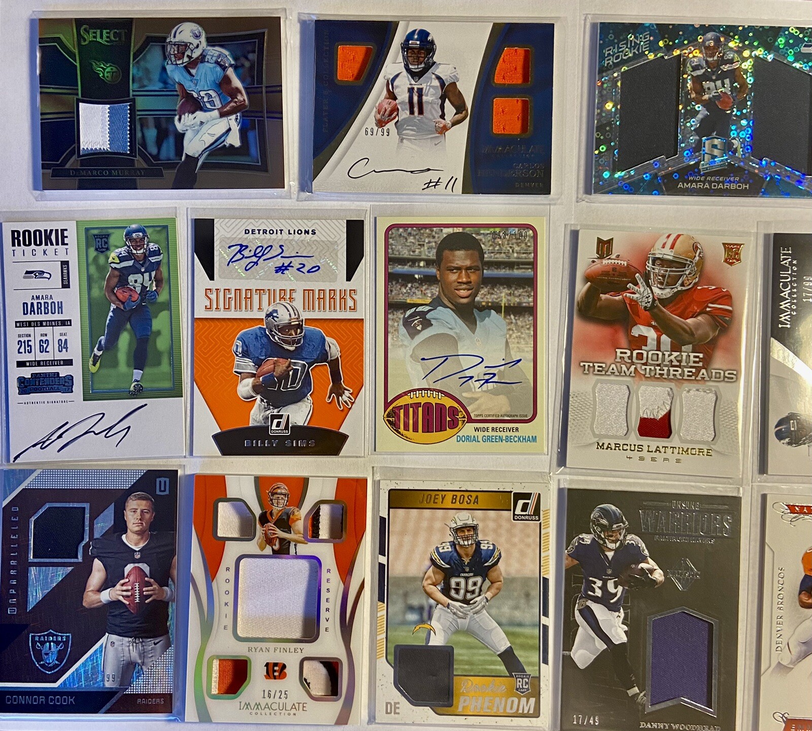 HUGE Football Sport Card Auto Patch Select National Treasures ...