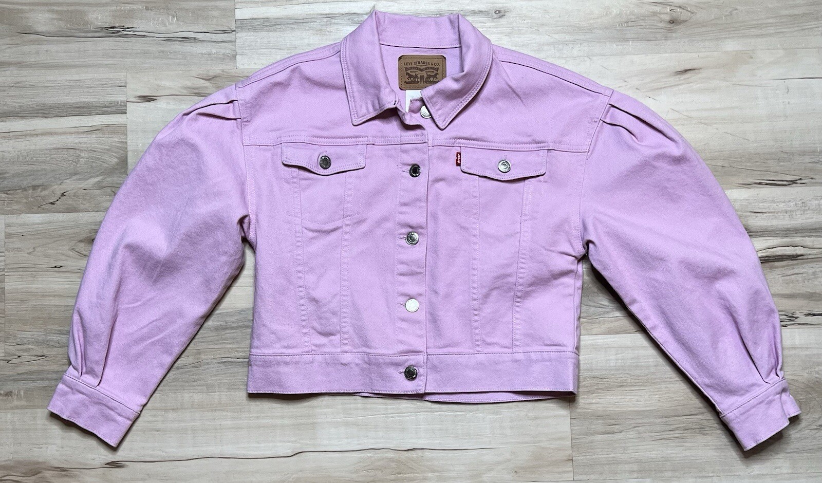Levi's Girls Pink Denim Jacket 90's Clothes Size L Y2… - Gem