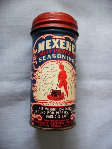 VINTAGE MEXENE CHILI POWDER SEASONING TIN - GREAT GRAPHICS | eBay
