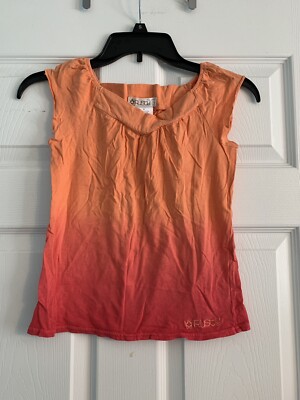 Rusty Girls Orange And Red Cap-Sleeve T-Shirt Size M | eBay