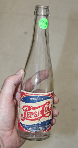 VIRGINIA MINN PEPSI COLA BOTTLE PAPER LABEL SCARCE | eBay