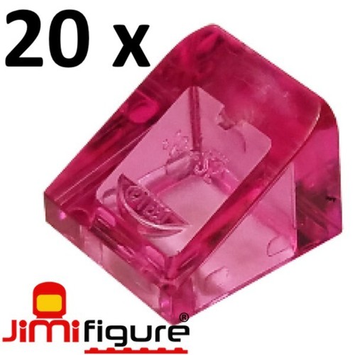 NEW 20 x LEGO Cheese Slope 30 Degree 1x1x2/3 Transparent Dark Pink ...