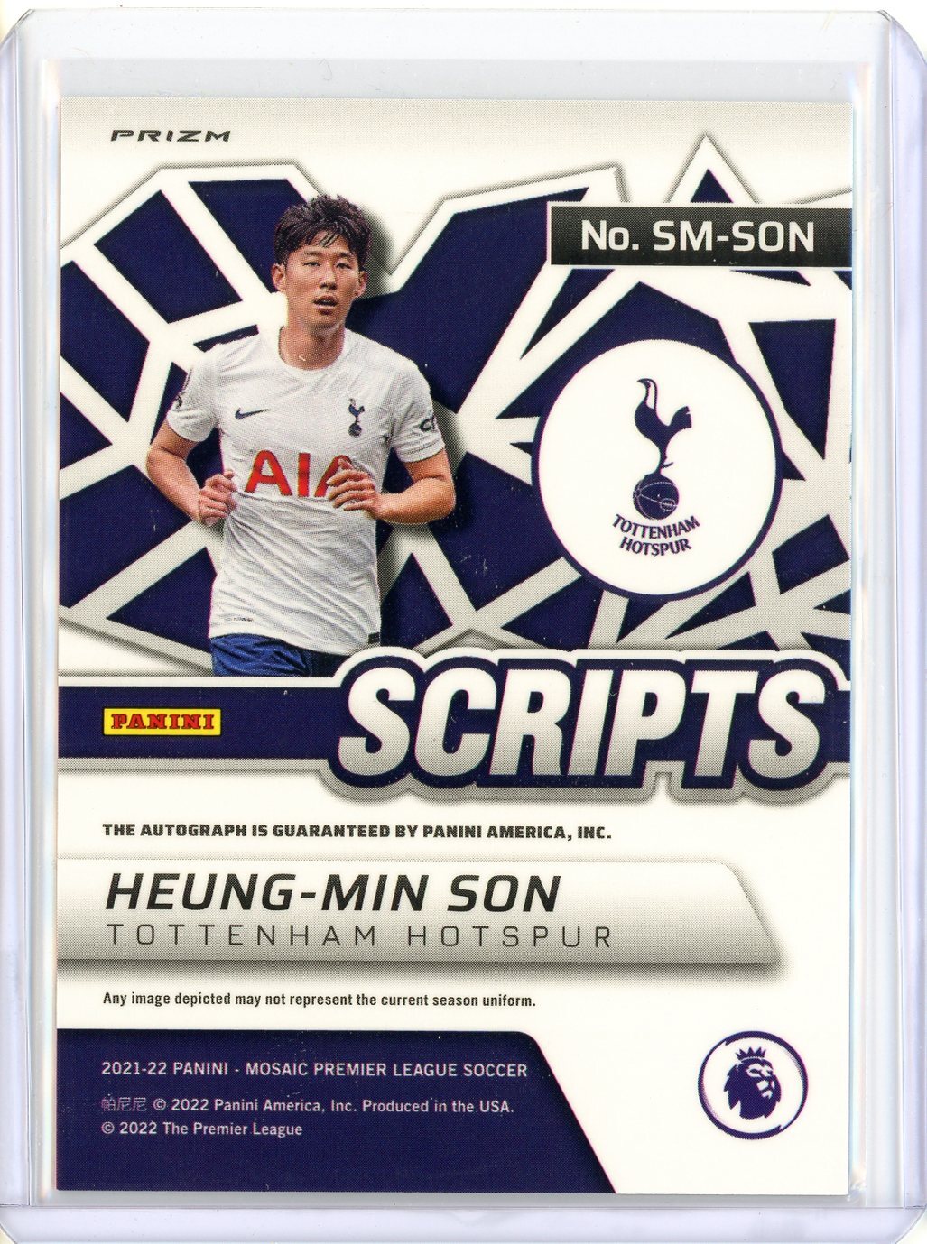 2021-22 Panini Mosaic Premier EPL HEUNG-MIN SON Prizm AUTO Autograph ...