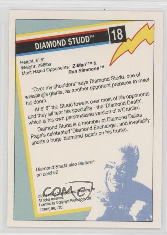 1992 Topps WCW UK Scott Hall Diamond Studd #18 | eBay