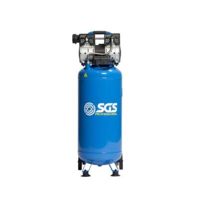 SGS Vertical 50L Air Compressor Pro Super Silent - 1HP 4.5CFM w/ Wheels ...