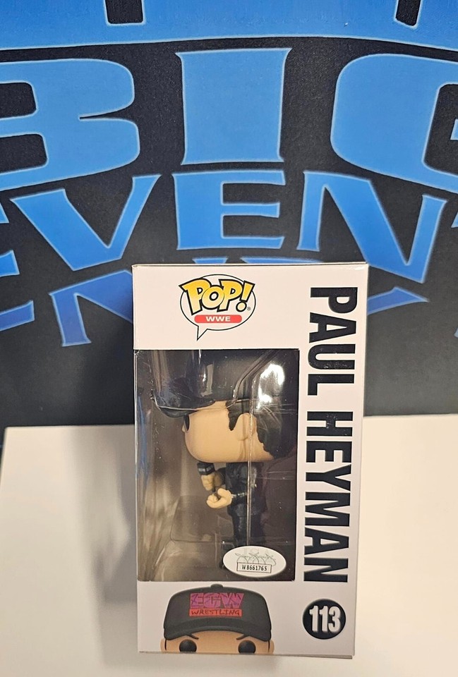 PAUL HEYMAN SIGNED AUTOGRAPHED WWE FUNKO POP #113 WRESTLING FIGURE JSA ...