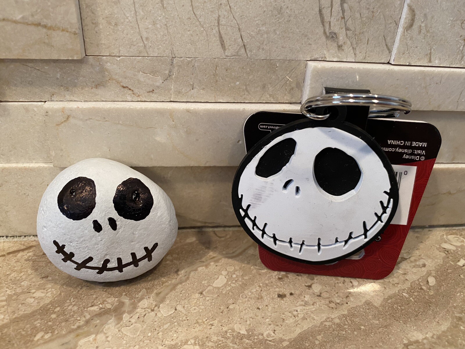 JACK SKELLINGTON KEY RING & CUSTOM ROCK | eBay