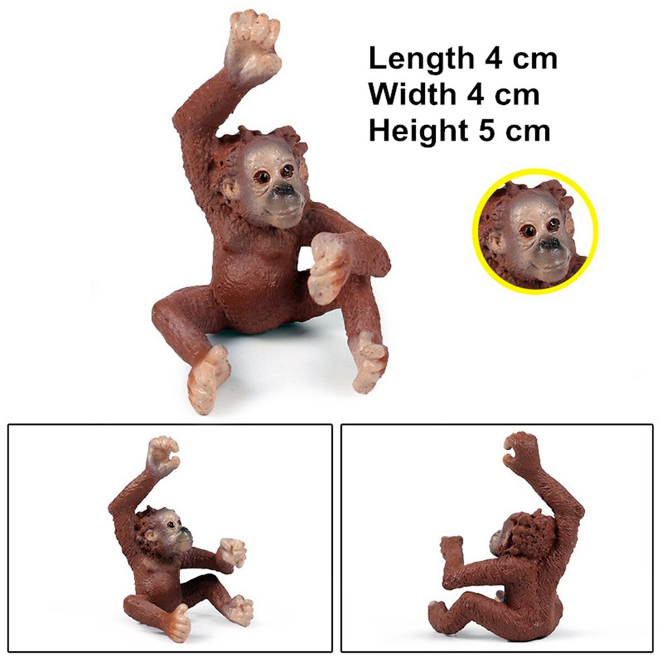 Orangutan Figure Pongo Animal Model Collector Decor Educational Toy ...
