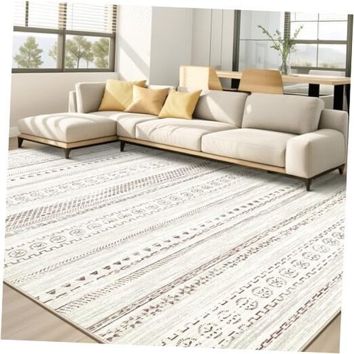 Area Rug Living Room Rugs - 6x9 Washable Boho Farmhouse Bohemian 6' x 9 ...
