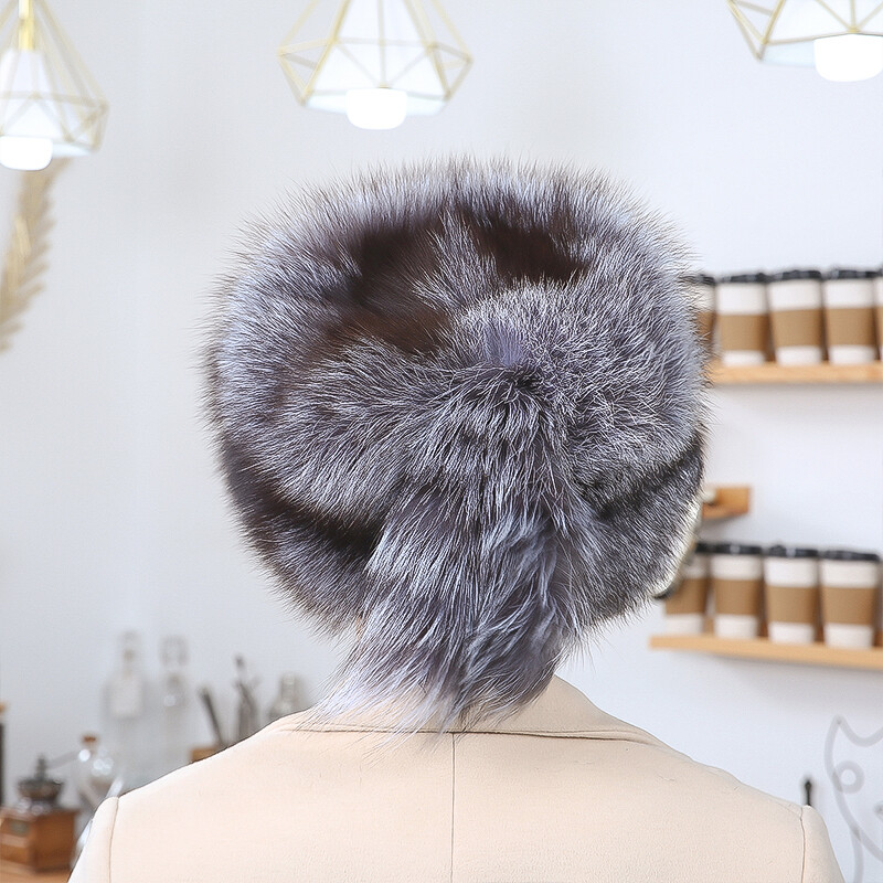 Men's Full Covered Real Fox Fur Hat Russian Ushanka Cossack Mongolia ...