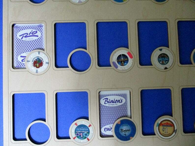 Poker Chip and Card Display Frame Insert for both Casino or Harley ...