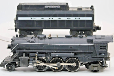 Vintage Lionel Trains Post War 1666 Prairie 2-6-2 Locomotive w/ Wabash ...