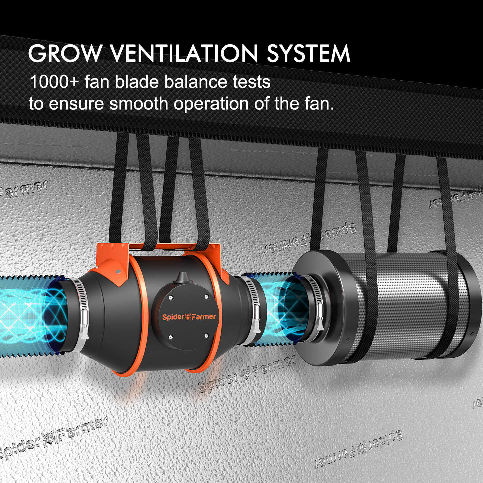 Spider Farmer 4/6Inch Intelligent Inline Fan Carbon Filter Combo ...