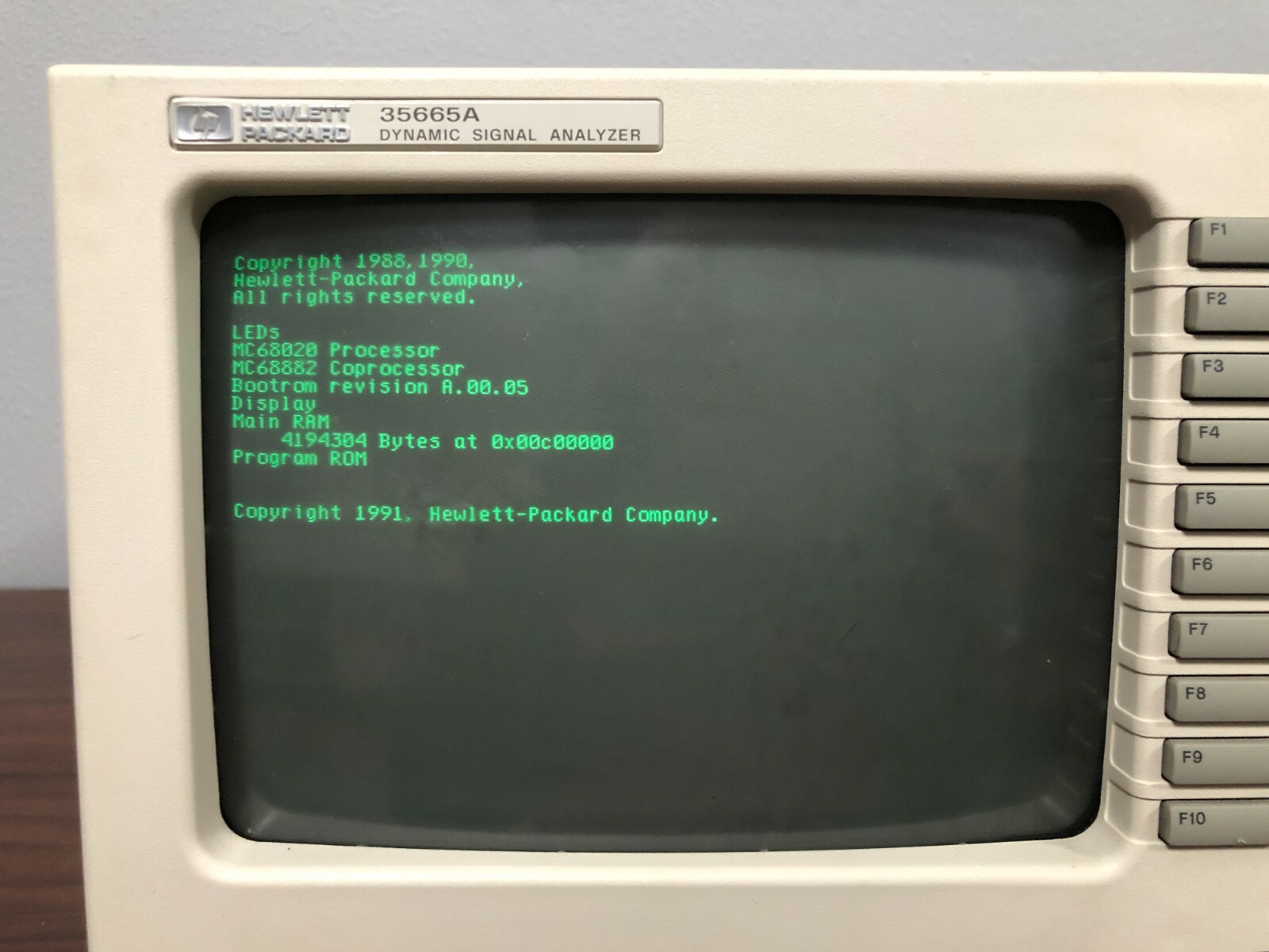 HP 35665A 102.4 kHz Dual Channel Dynamic Signal Analyzer for sale ...