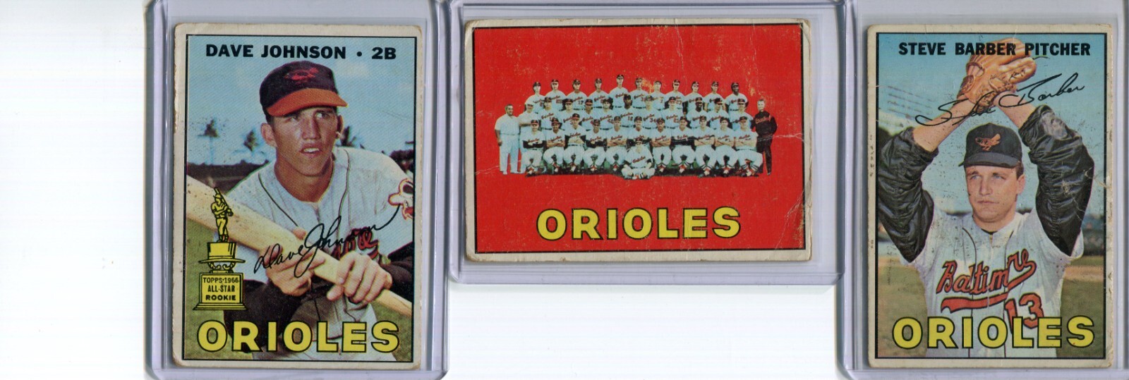 1967 Topps Dave Johnson Rookie Orioles Team & Steve Barber cds ...