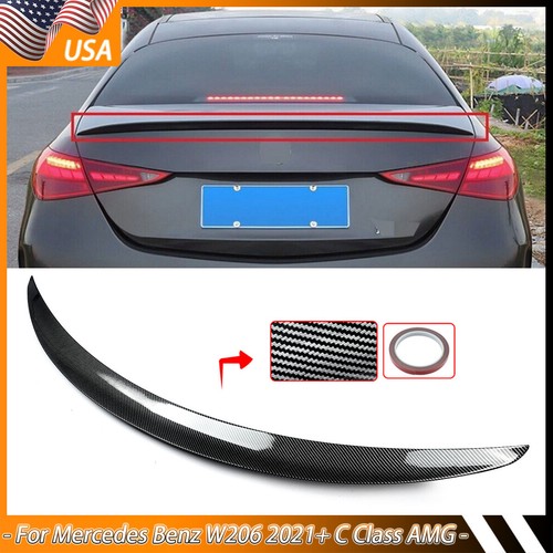 Carbon Look For Mercedes Benz C Class W206 C300 AMG 2021-2023 Rear ...