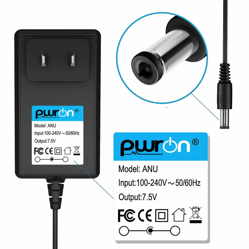 PwrON 7.5V 1A DC Adapter For Vestax VCI-300MKII VCI-300mk2 DJ ...