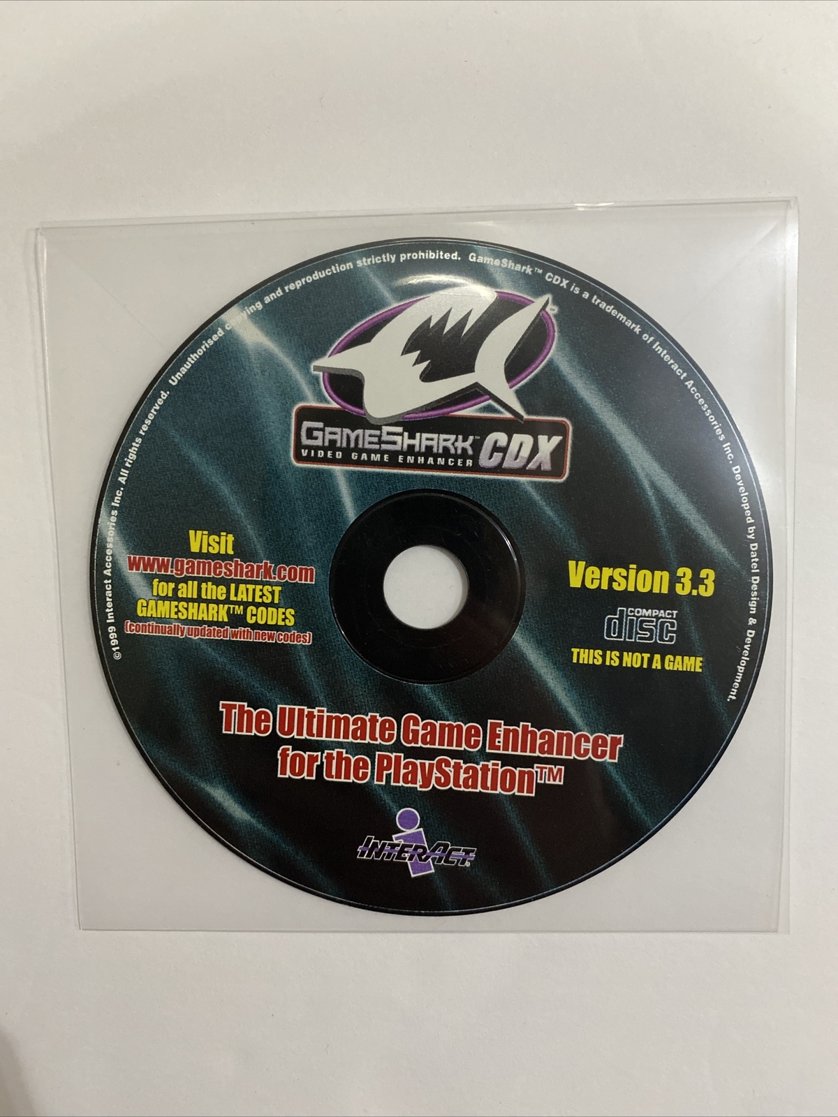 GameShark CDX Video Game Enhancer PlayStation 1 PS1 Version 3.3 Disc ...