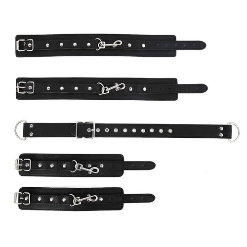PU Leather Binding Back Handcuffs Restraint Arms Wrist Cuffs Belt Game ...