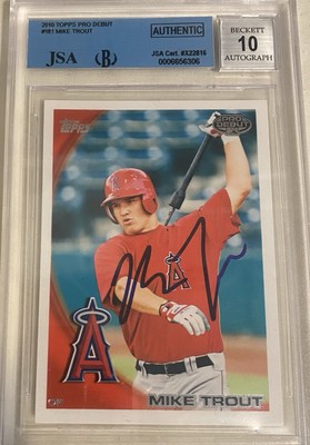 2010 MIKE TROUT AUTO 10 Topps Pro Debut #181 | eBay