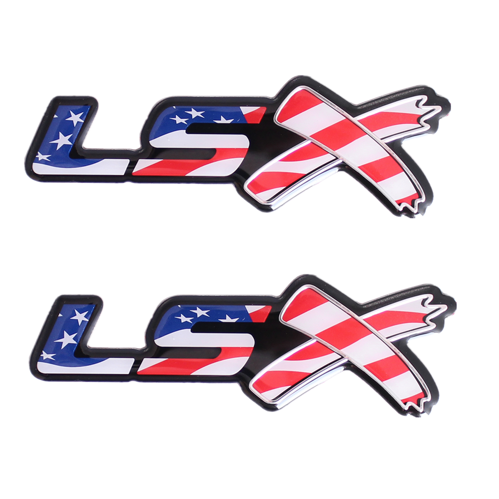 2x US Flag LSX Emblem Car Body Fender Door Rear Trunk Badge Universal ...