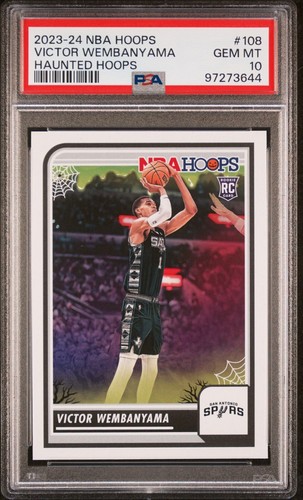 2023-24 NBA Haunted Hoops VICTOR WEMBANYAMA RC #108 (A) GEM MT PSA 10 ...