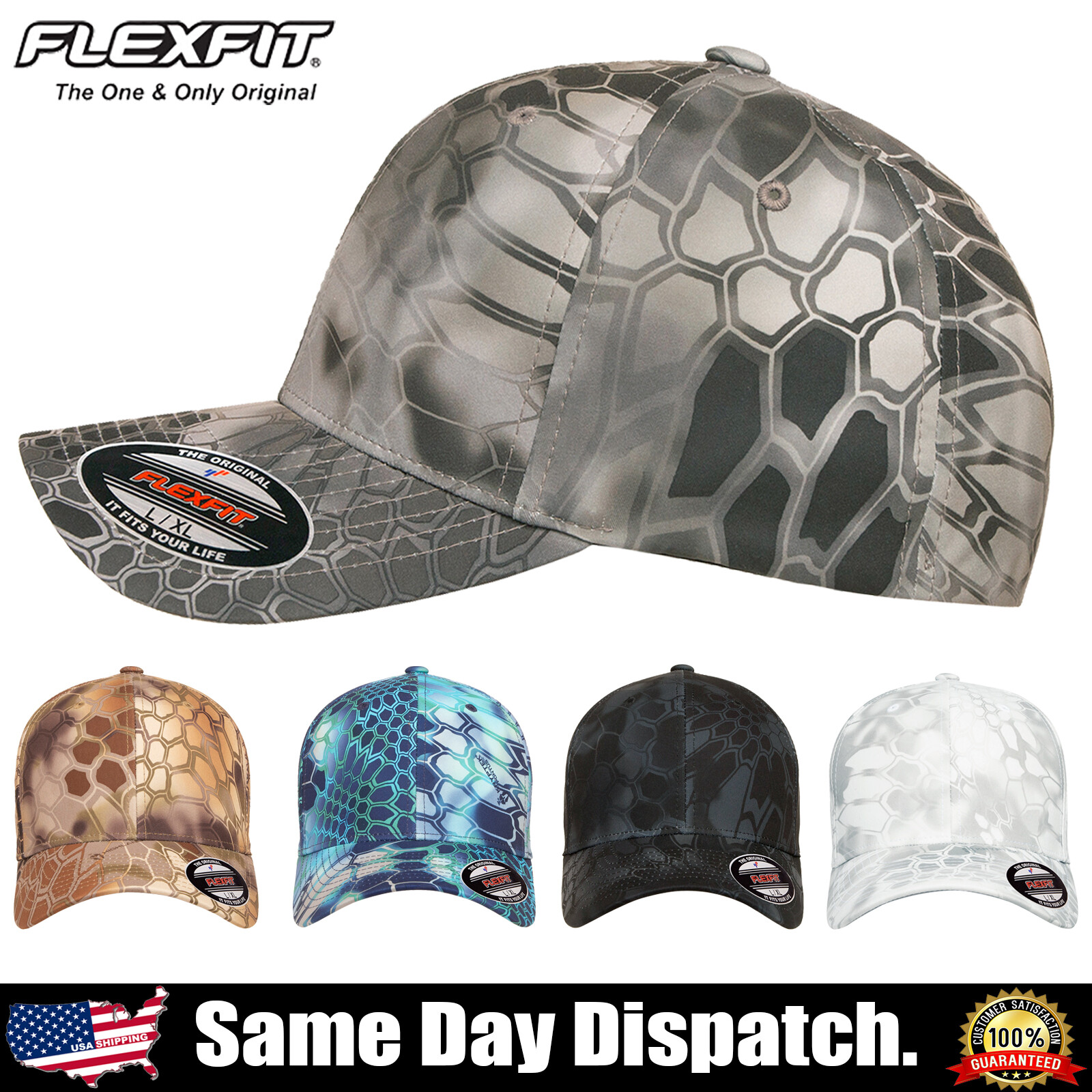 FLEXFIT NEW ORIGINAL Kryptek 6-Panels Hats Fitted Casual Baseball Cap ...