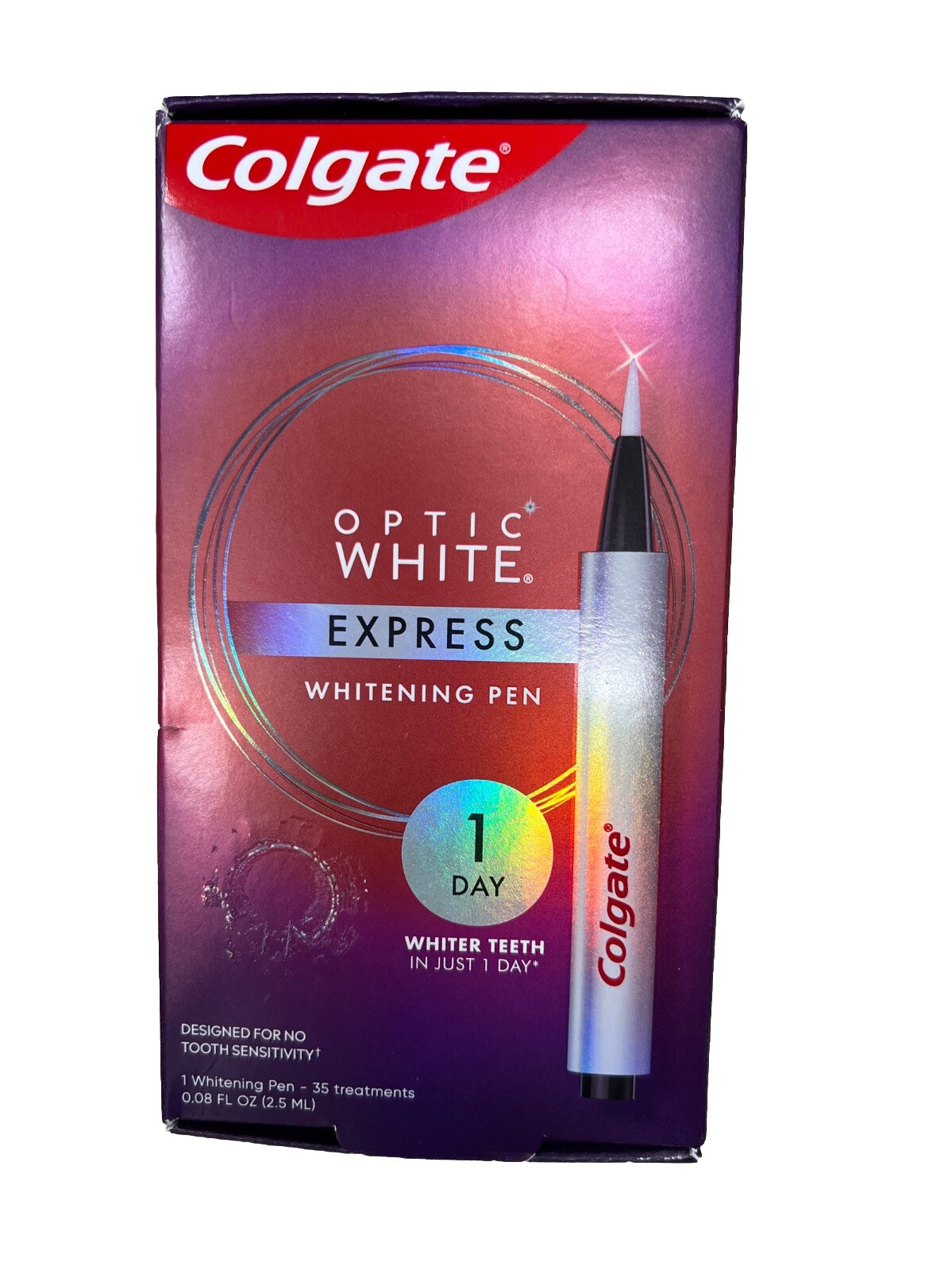Colgate Optic White Express Teeth Whitening Pen, 35 Treatments EXP 2026 ...