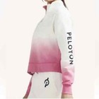 PELOTON Pink OMBRE 1/2 Zip Pullover Sweatshirt Womens Size LARGE $72 ...