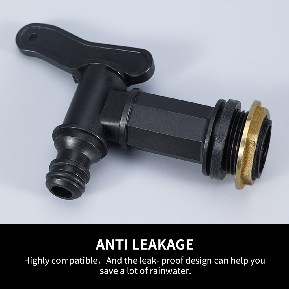 2pcs 3/4 Inch Garden Water Tap Tank Outlet For Rain Barrel Hose End ...