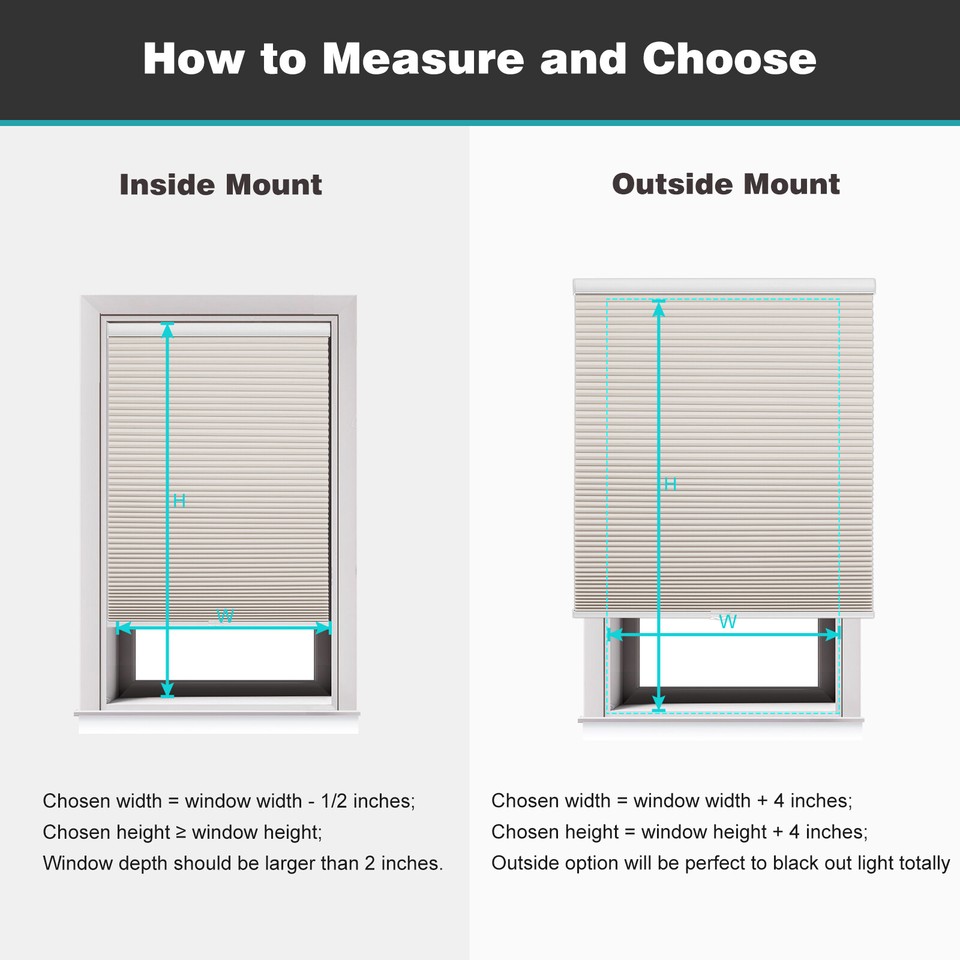 38mm Blackout Honeycomb Blinds For Window Cordless Cellular Shades-Six ...