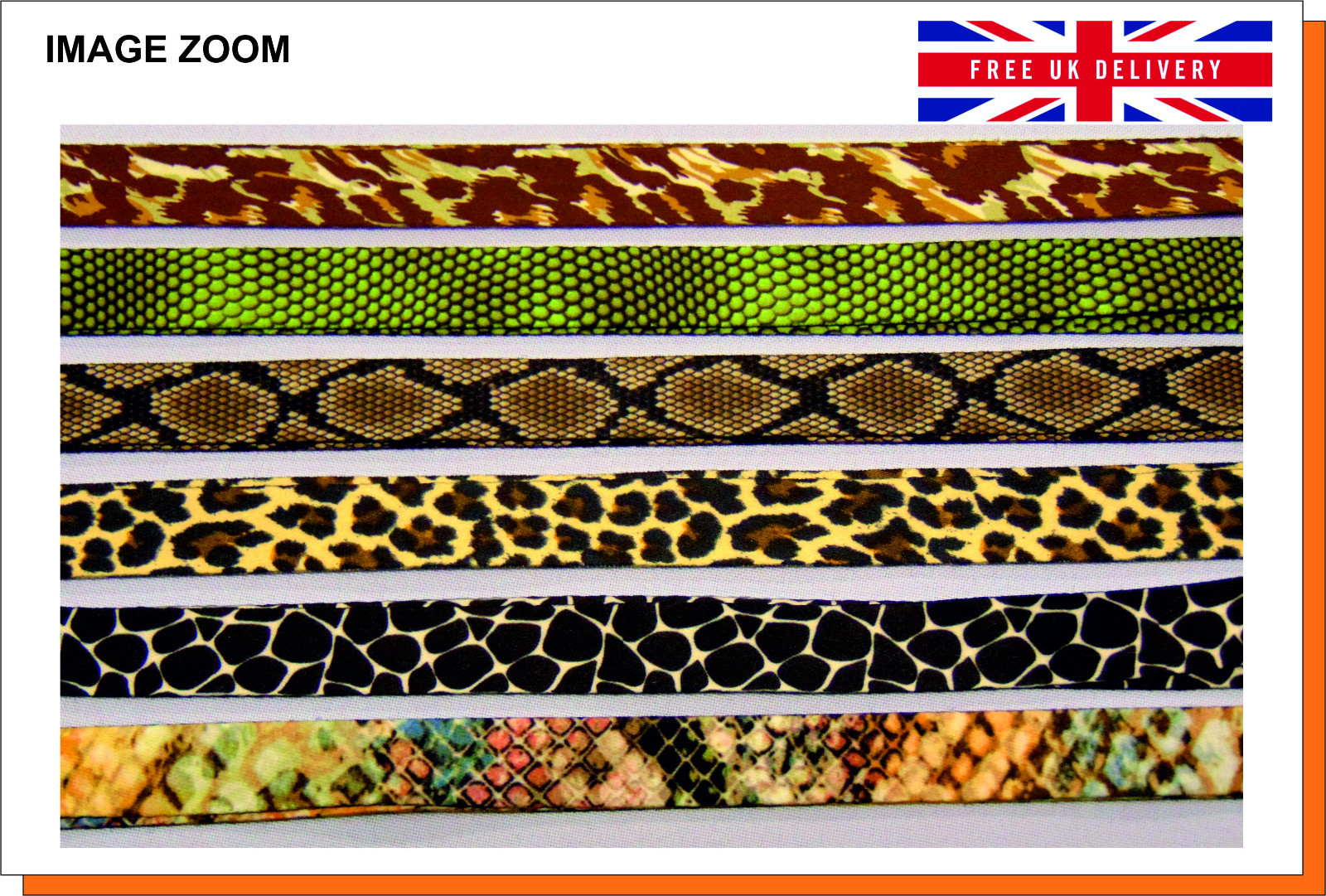 Animal Print Neck Strap Lanyard Leopard Snake Lizard Giraffe etc - 6 ...