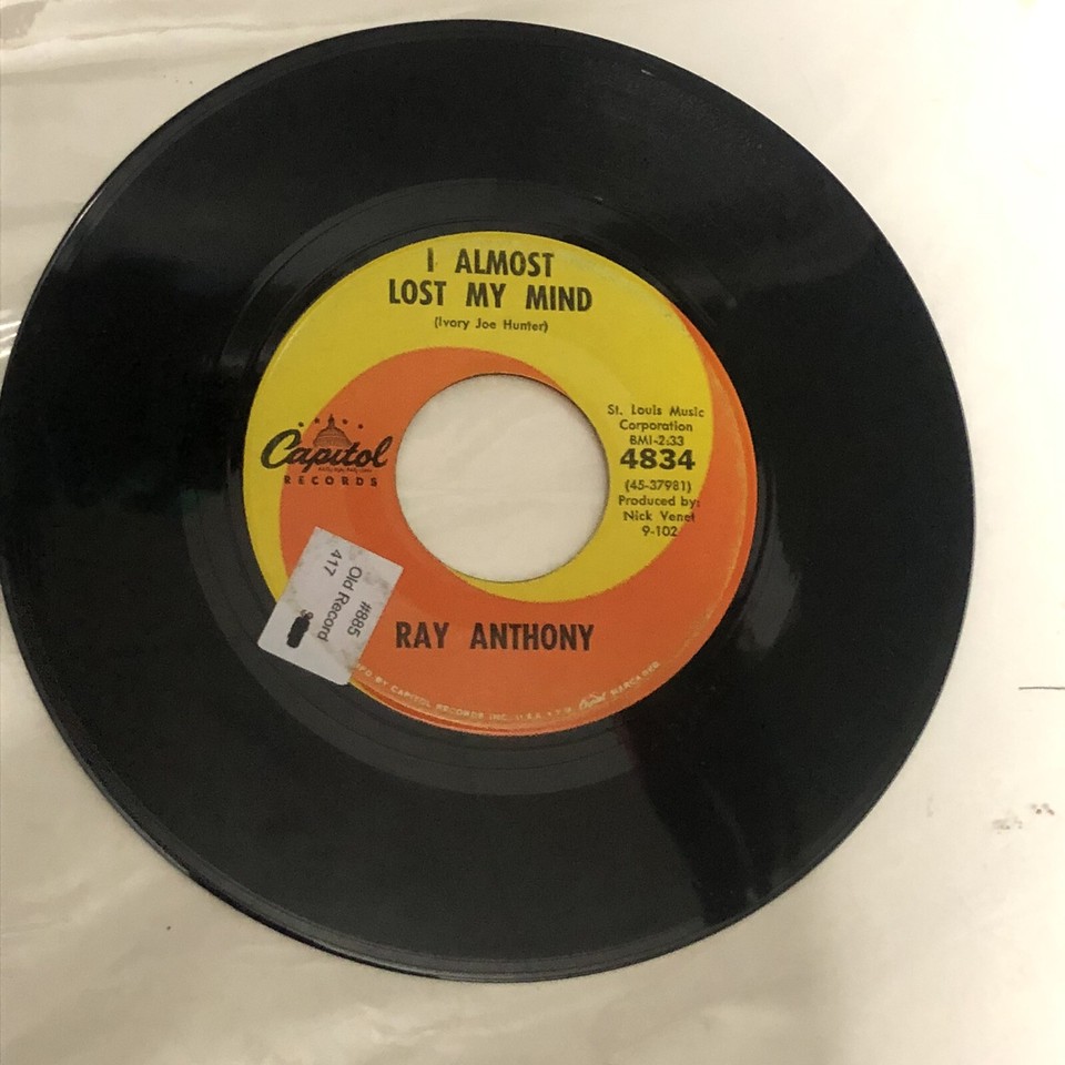 Ray Anthony Trouble In Mind Record 45 Vinyl Capitol Records | eBay UK
