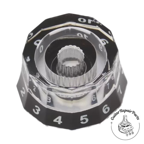 Plastic PRS Style Lampshade Speed Knob, Fits Course-Splined Split-Shaft ...