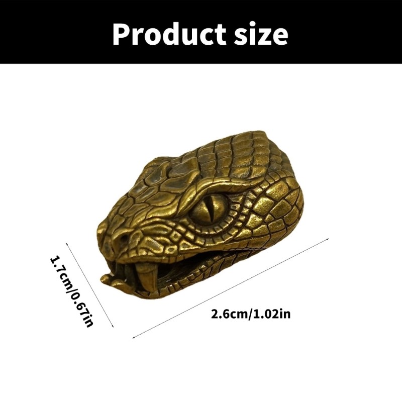 Metal Snake Head Beads Survival Bracelets Beads Camping Keychains ...