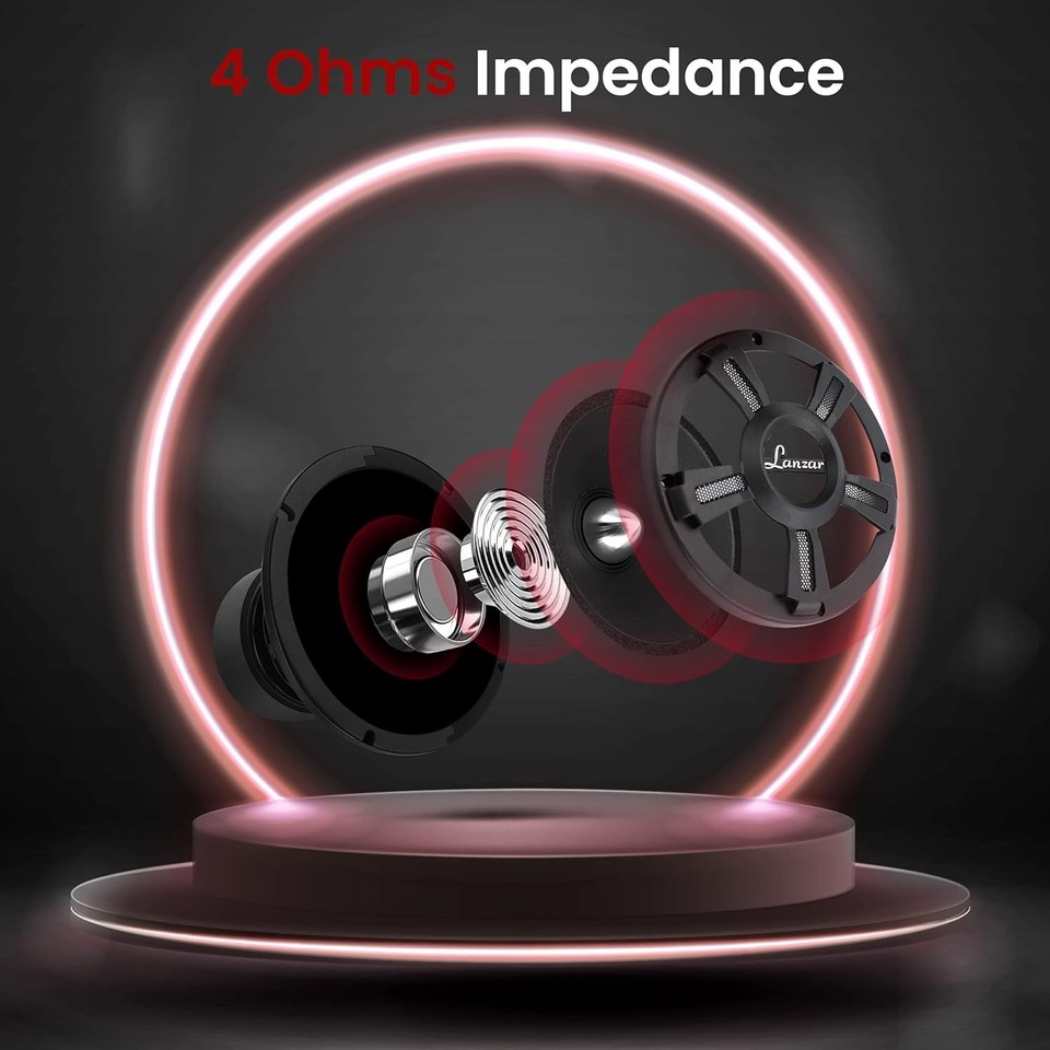 Lanzar 6.5 Inch 500 Watt Car Midbass Speaker High Power Audio ...