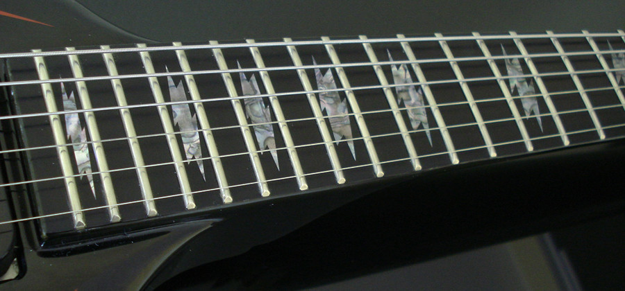 Lightning Bolt ABALONE Fret Marker Inlay Sticker for Parker or ANY BASS ...