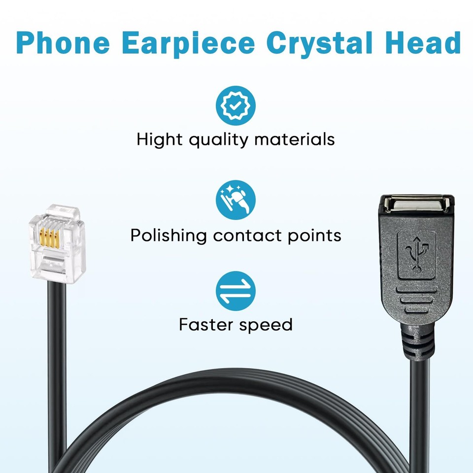 Rj11 To Usb Telephone Line Adapter Rj11 6p4c Male To Usb Female Modem ...