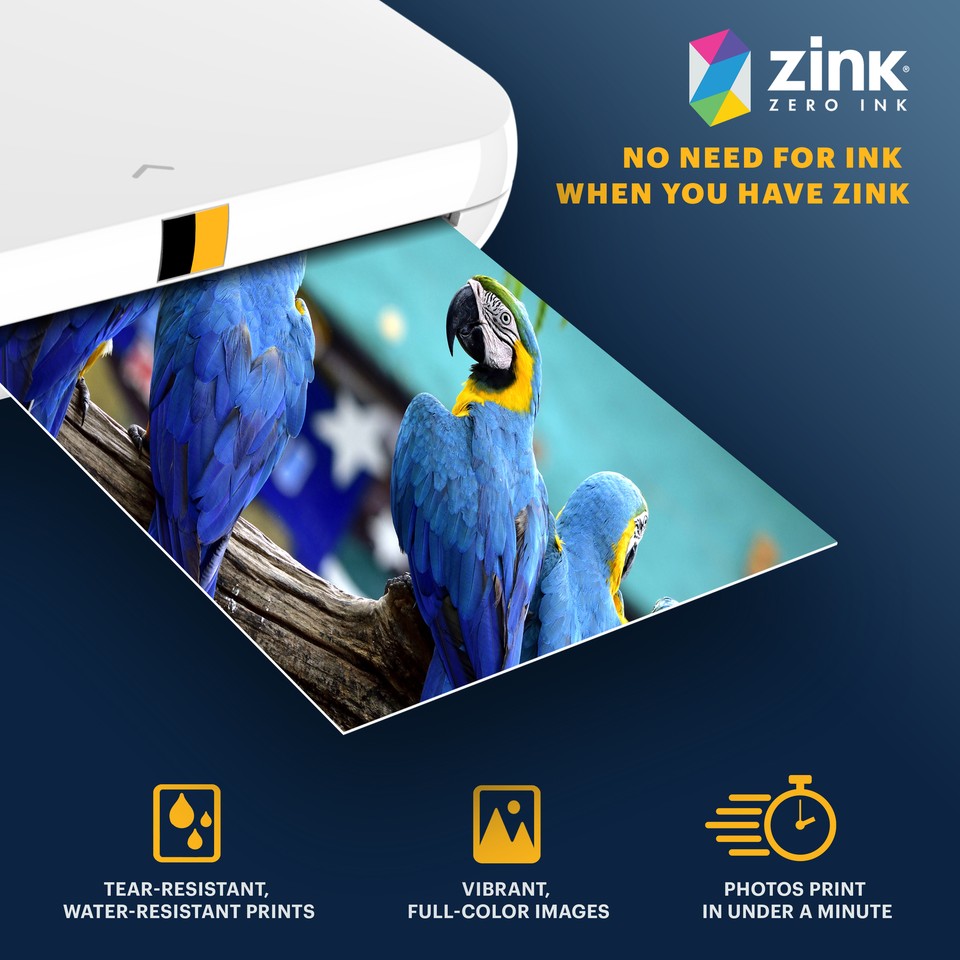 Kodak 2x3” Premium Zink Photo Paper - 100 Sheets Sticky Backed Photo ...