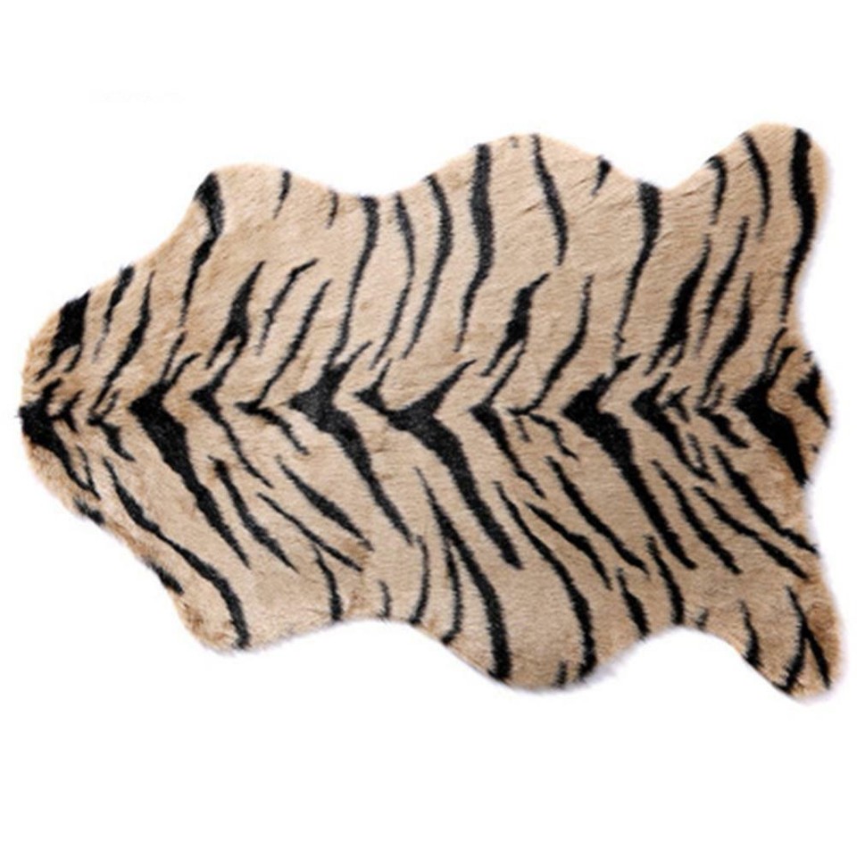 Tiger Stripes Print Rug Faux Animal Carpet Bedroom Rug Living Room Sofa ...