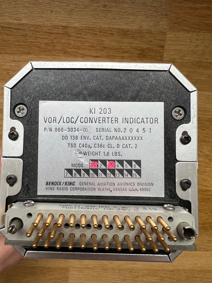 Bendix king KI-203 VOR/`LOC/converter indicator. P/N: 066-3034-00 | eBay